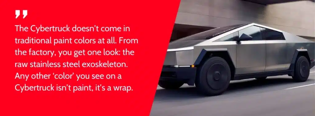 Tesla Cybertruck Colors: Factory Wraps vs. Custom Options